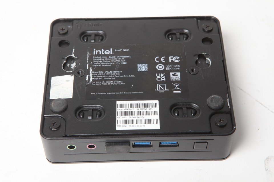 Intel NUC 11 Essential Mini PC Celeron N4505 4GB DDR4 250GB NVME ...