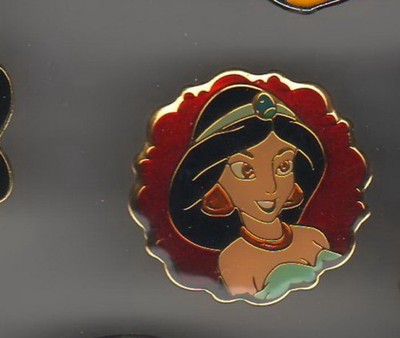 Princess Jasmine with Red Background from Aladdin authentic Disney pin ...