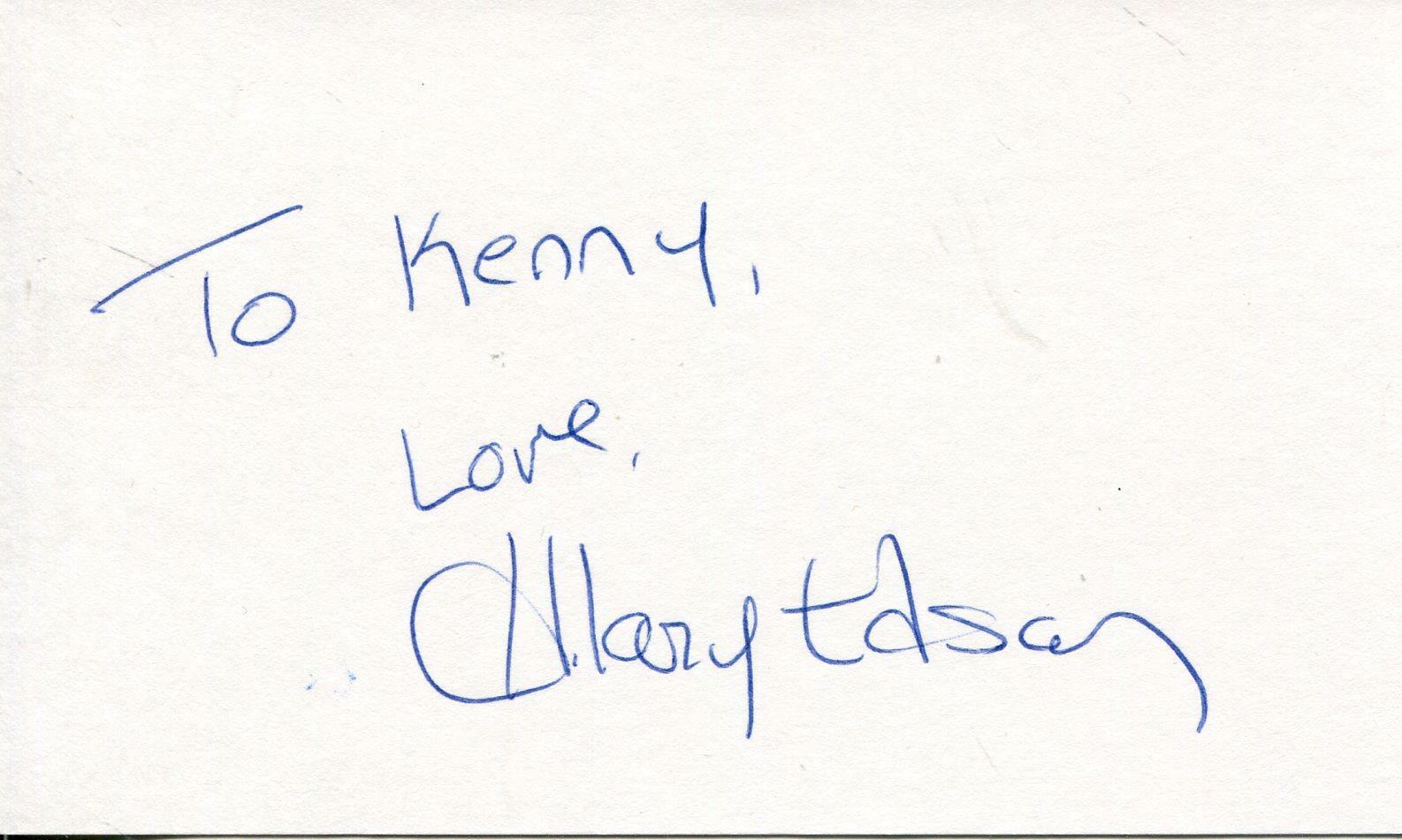Hilary Edson Autograph Actress Soap Opera General Hospital Signed Card ...
