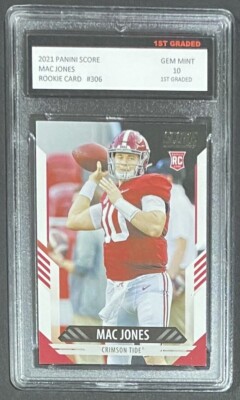 2021 PANINI SCORE MAC JONES 1ST GRADED 10 ROOKIE CARD ALABAMA #306 RC 🔥 ...
