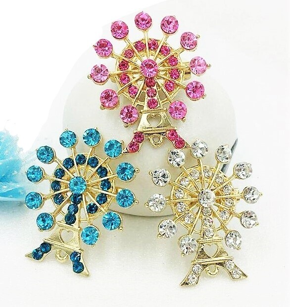 FERRIS WHEEL Rhinestone CIRCUS Amusement THEME Park Eiffel Tower ...