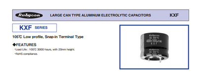 2pcs RUBYCON KXF 82mfd 450V 82UF electrolytic Capacitor 105℃ 25X20mm | eBay