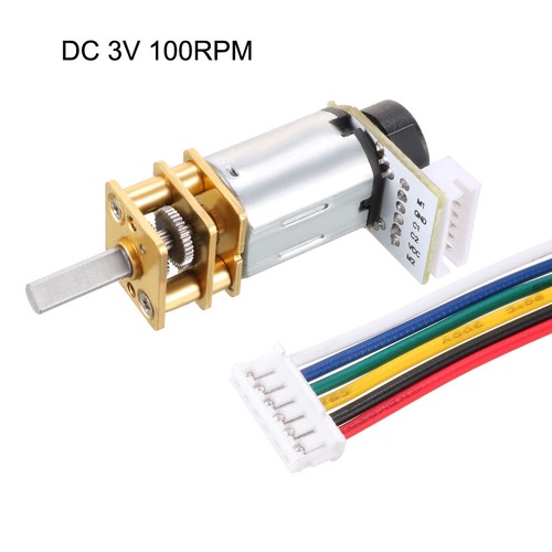 3V 100RPM DC Micro Motor w Encoder Speed Velocity for Mini Car Balance ...