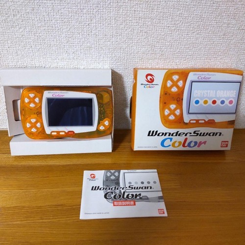 WonderSwan Color Crystal Orange Handheld Console Boxed Manual Bandai ...