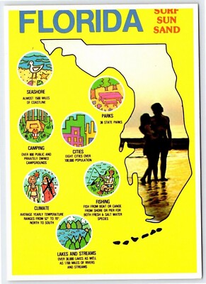 Florida State Facts Unused Vintage 4x6 Postcard AF24-TS c | eBay