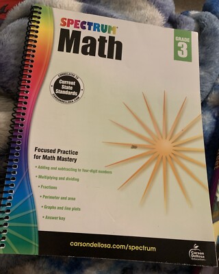 Spectrum Math, Grade 3 by Spectrum (2014, Paperback) Spiral Bound ...