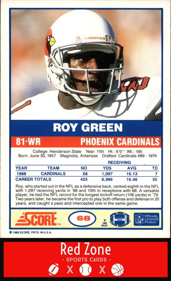 1989 Score - #68 Roy Green NM/NM+ | eBay