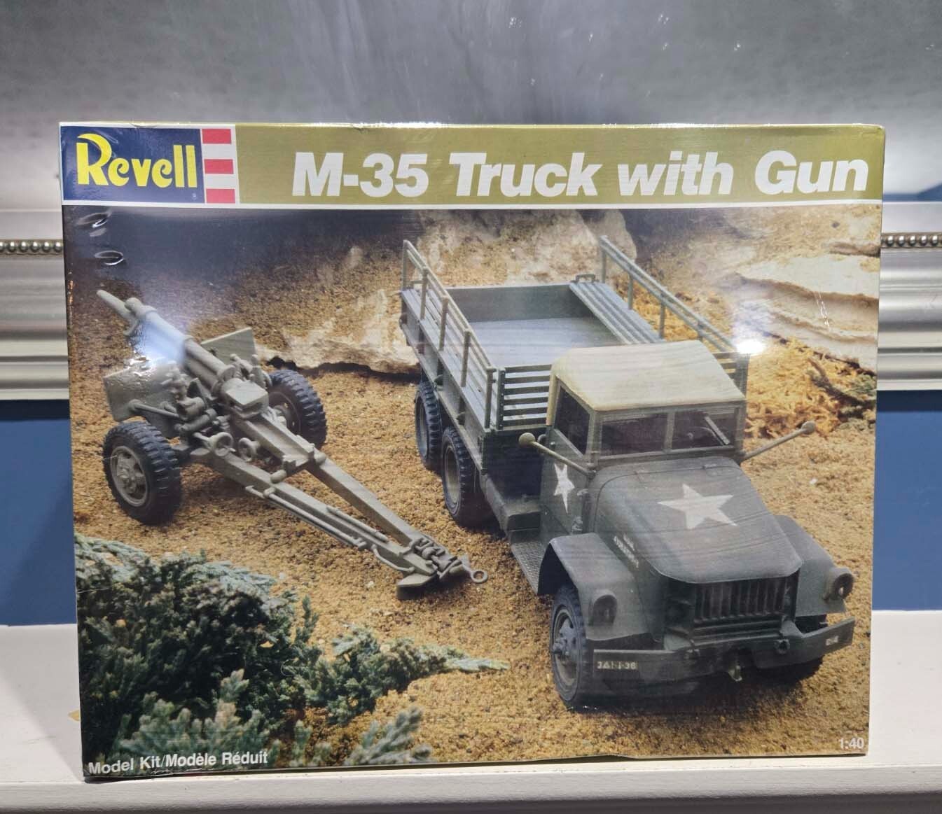 Revell M-35 Truck with Gun 1:40 Model Kit #8004 Sealed 1989 Vintage ...