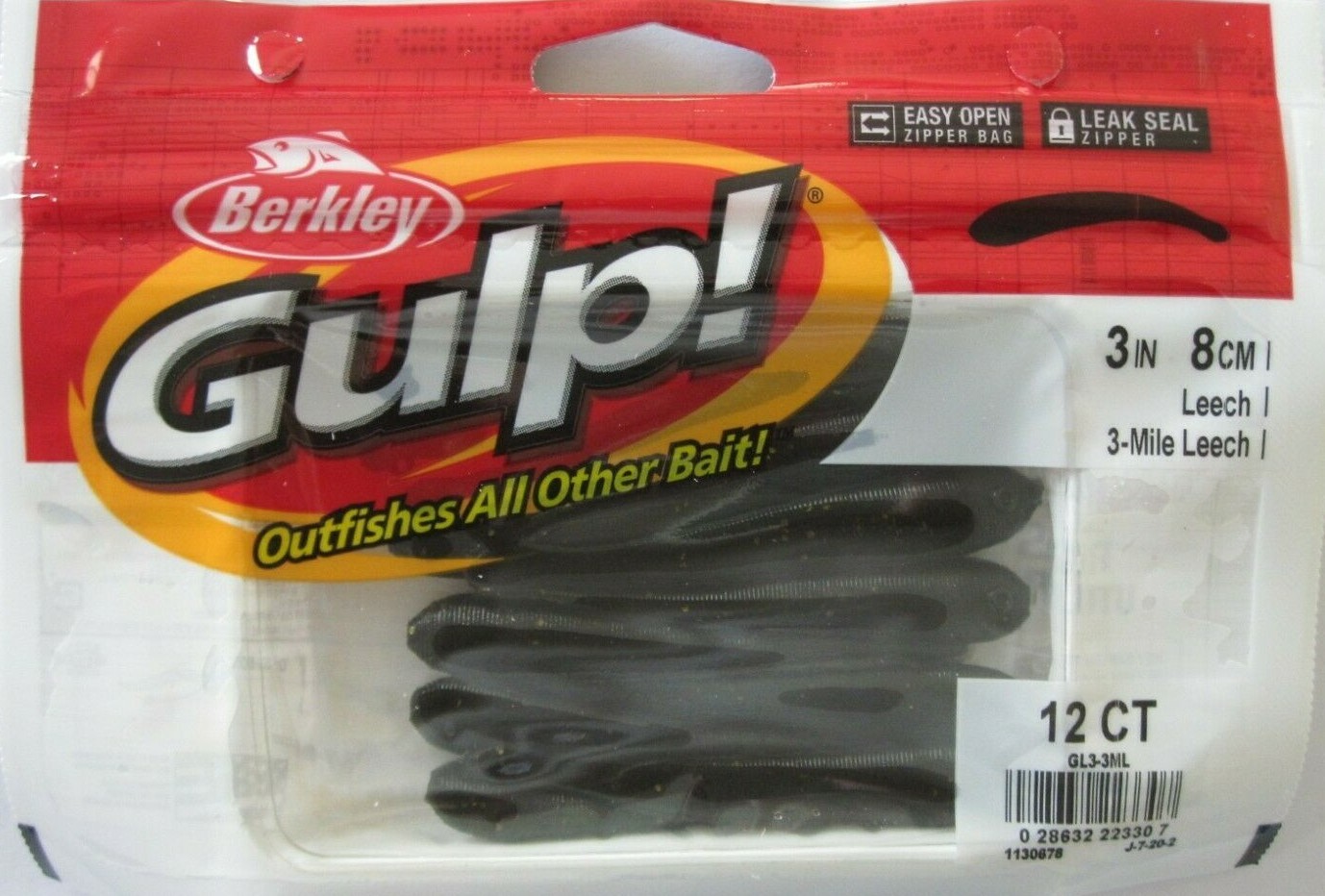 BERKLEY GULP! 3" Leech (12/Ct Pack) - 3-Mile Leech | eBay