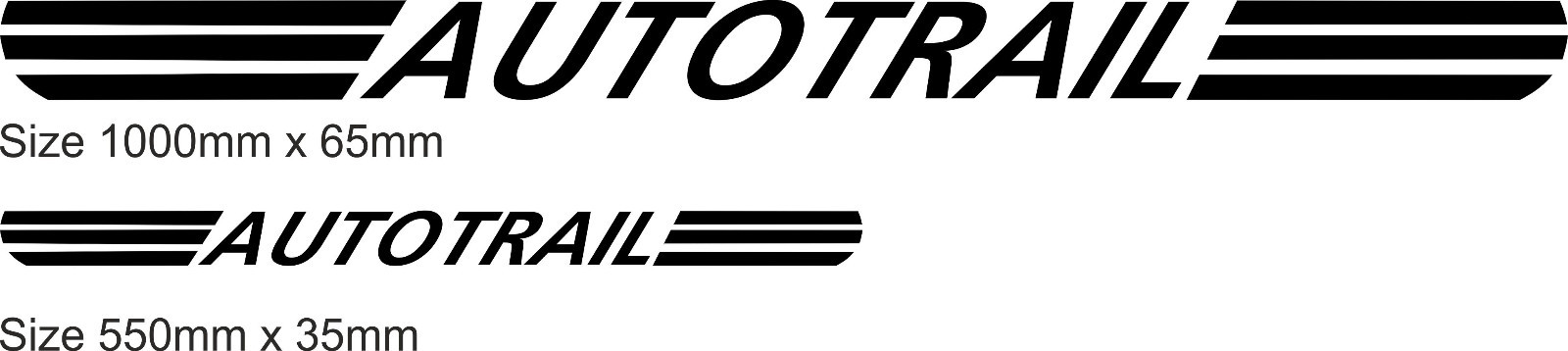 AUTOTRAIL MOTORHOME | Front/Rear | Sticker-Decal-Graphic | Any Colour ...