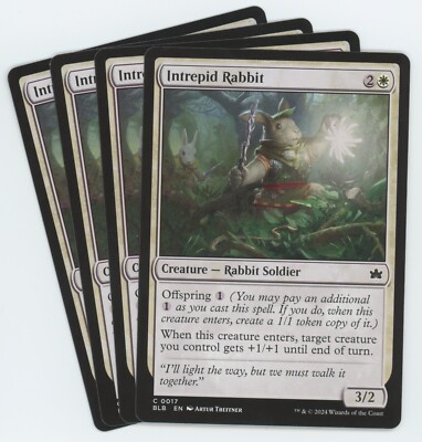 x4 Intrepid Rabbit - 0017 - Bloomburrow MTG (BLB) - C - Regular | eBay