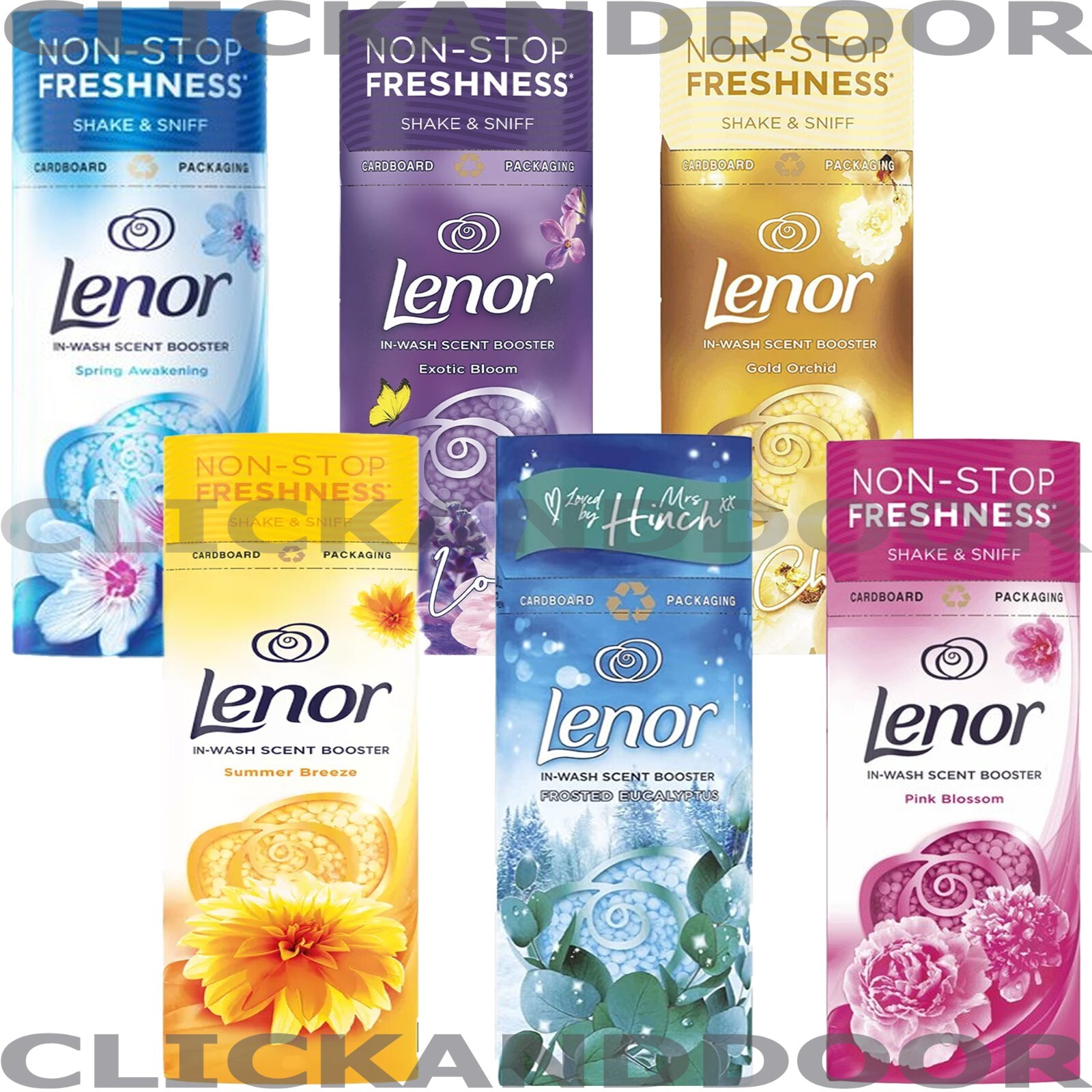 3 X Lenor Laundry Perfume In-Wash Scent Booster Beads Shake & Sniff Non ...