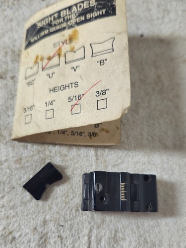 Williams Adjustable Rear Sight - Barrel Ramp Sight w/ Blade missing ...