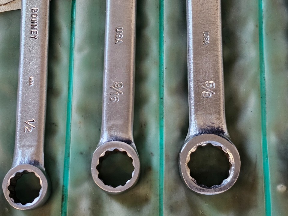 Bonney Line Flare Nut Combination Wrench Set Sae 1-1/8 1 15/16 7/8 3/4 ...