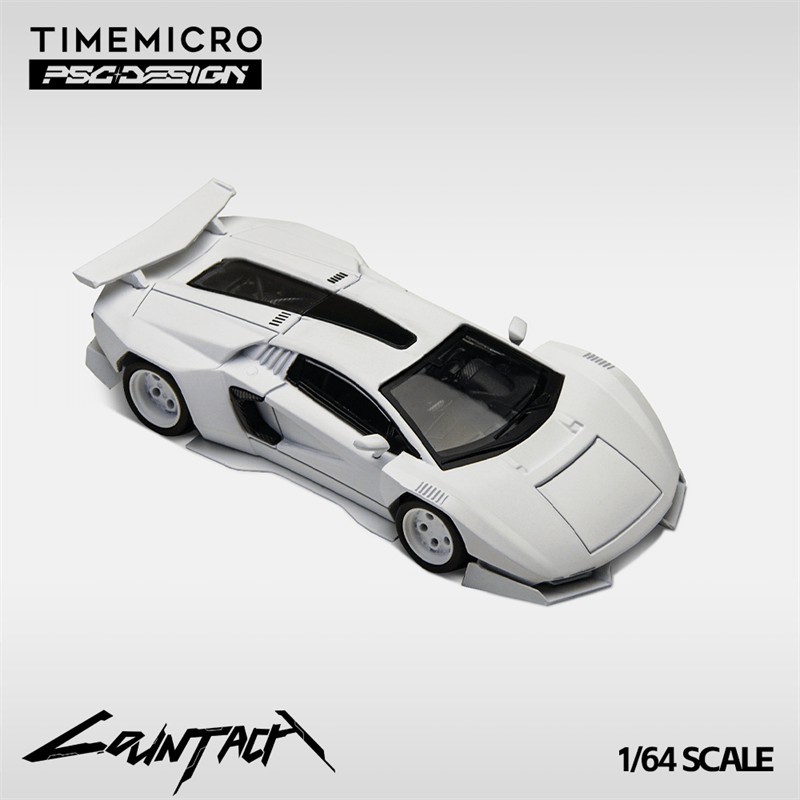 Time Micro x PSC DESIGN 1:64 Countach“V” Ver. Mechanic PSC White Car | eBay
