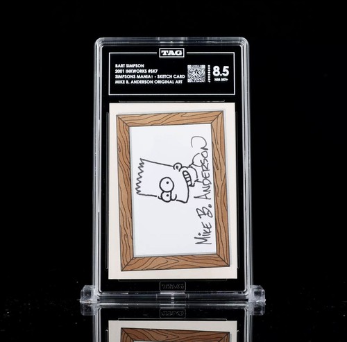 2001 INKWORKS #SK7 SIMPSONS MANIA BART SIMPSON MIKE B. ANDERSON SKETCH ...