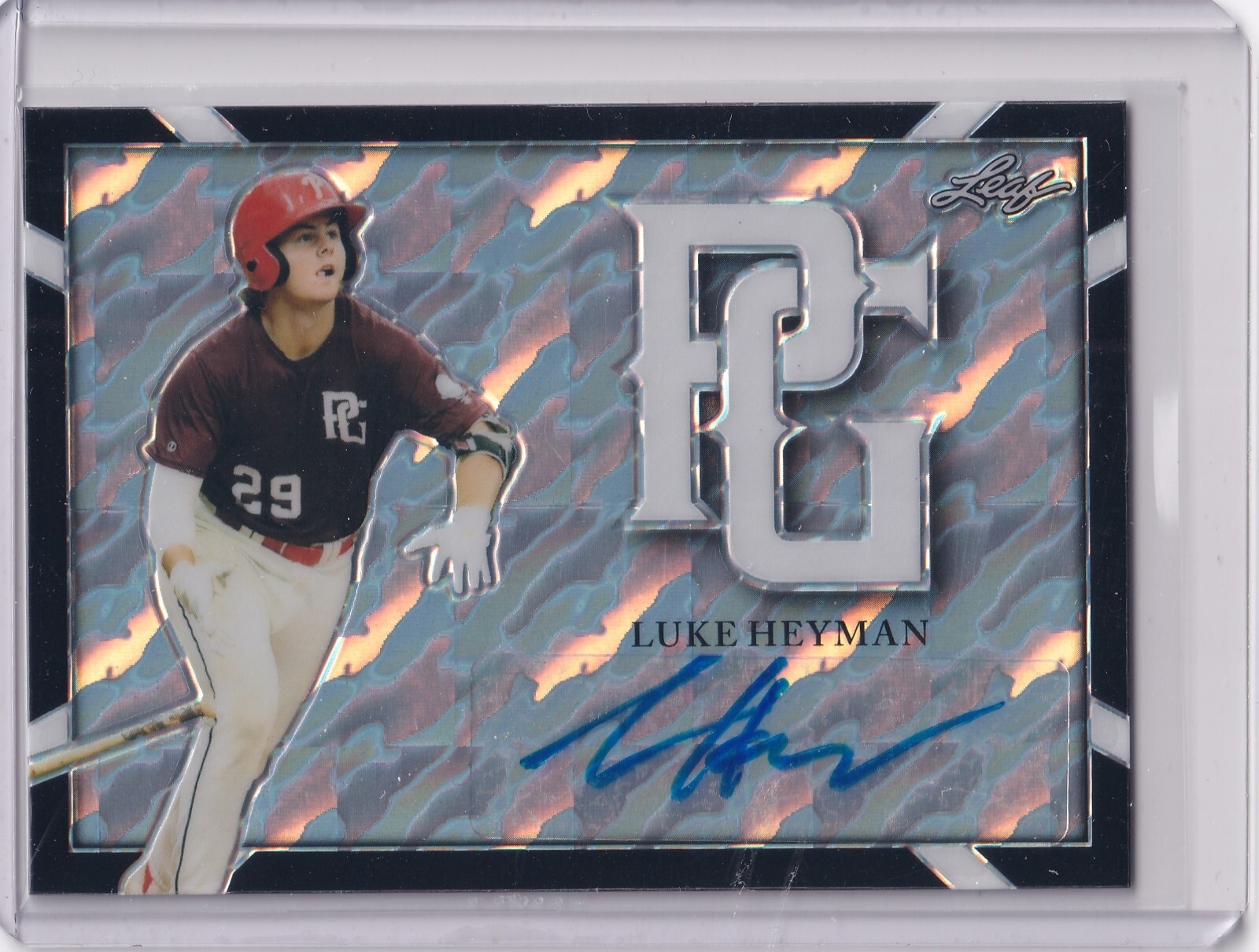 Luke Heyman 2021 Leaf Perfect Game Marble Auto BA-LH1, 1/1 | eBay