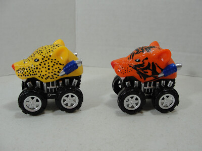 ANKYO Leopard & Tiger Pull Back Animal Pull Back Friction Car Vehicle ...