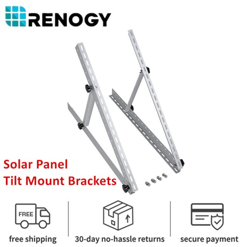Renogy Solar Panel RV Tilt Mount Brackets Rooftop Flat Surface ...