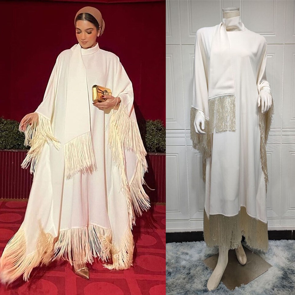 Dubai Abaya Women Oversize Muslim Bat Sleeve Maxi Dress Islamic ...