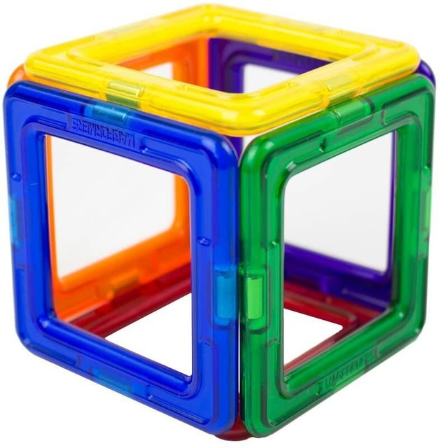 MAGFORMERS Set 14 Pcs. Primary Colors 3yrs Triangles and Squares for ...