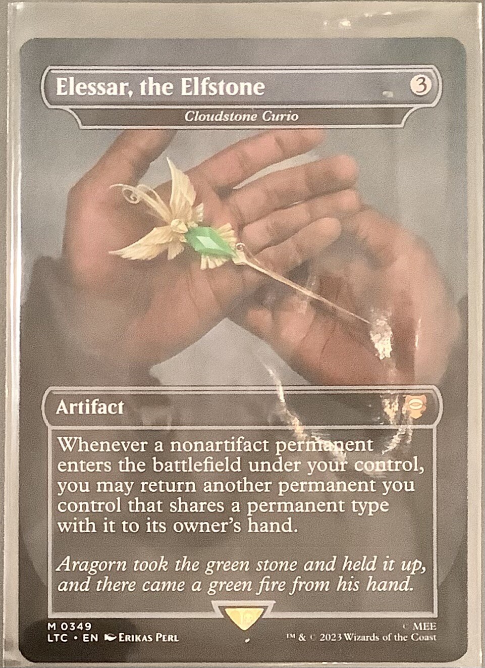 Cloudstone Curio Elessar, the Elfstone Borderless MTG Lord of the Rings ...