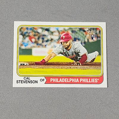 2023 Topps Heritage #508 Cal Stevenson Rookie Phillies Baseball Card | eBay