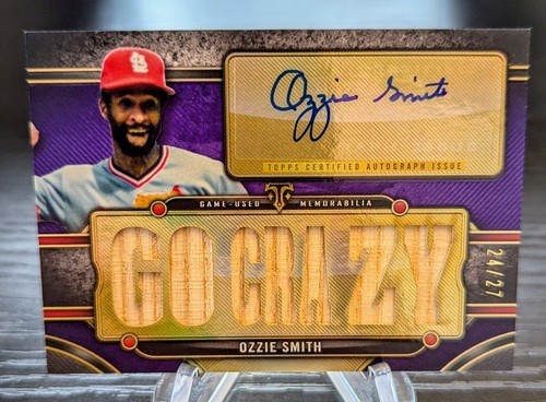 2024 Topps Triple Threads Ozzie Smith GU Bat Relic Autograph GO CRAZY ...