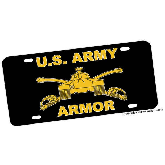 United States Army Armor Tanks Design Aluminum License Plate Novelty ...