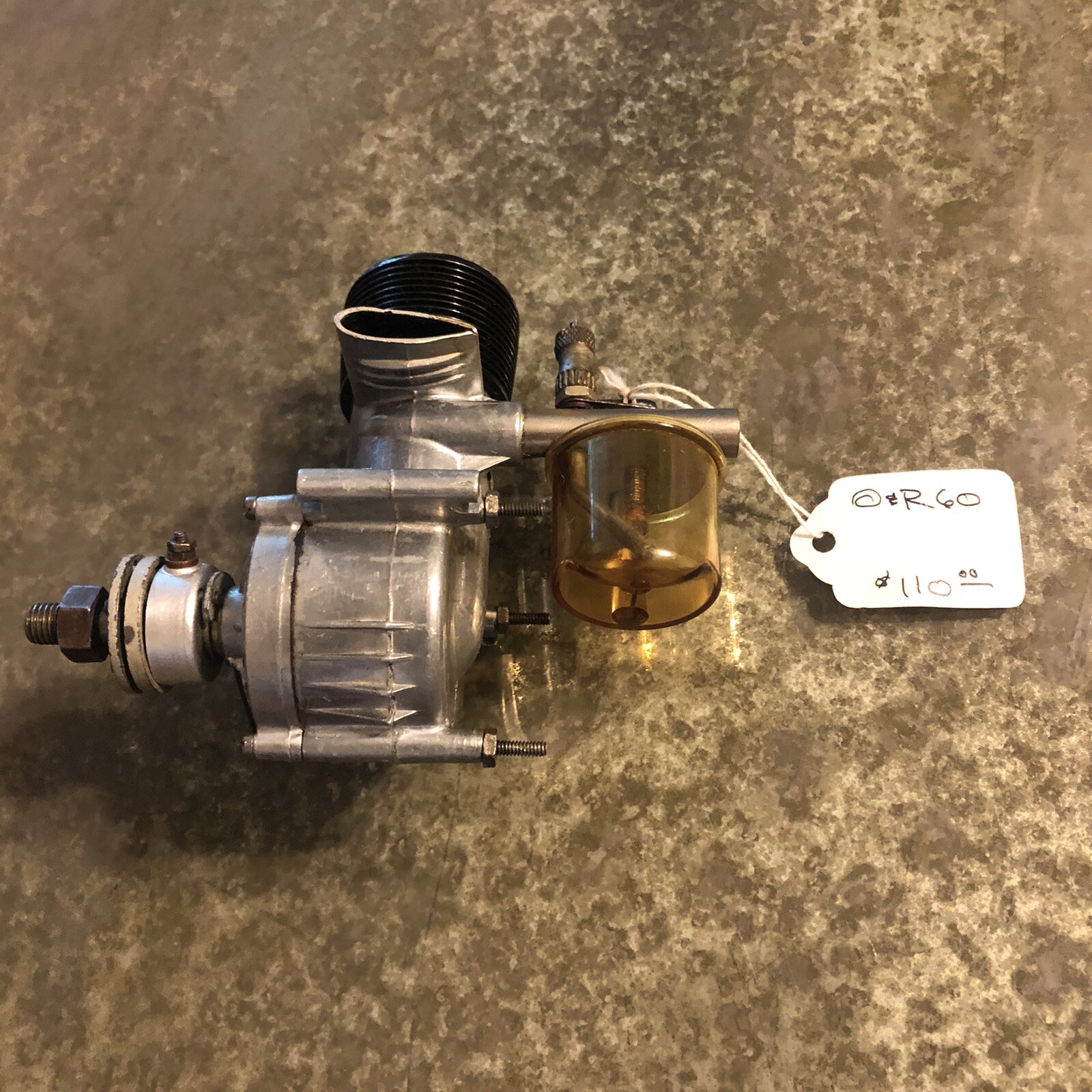 Vintage O&R 60 Control Line Model Airplane Engine w/ plastic gas tank ...