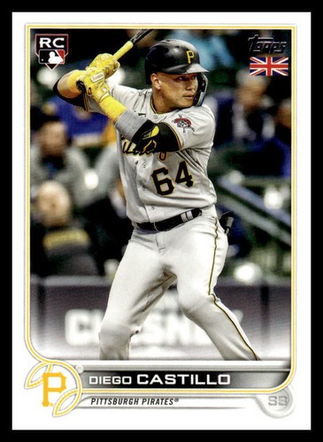 2022 Topps UK Edition Diego Castillo Rookie 3 Pittsburgh Pirates | eBay