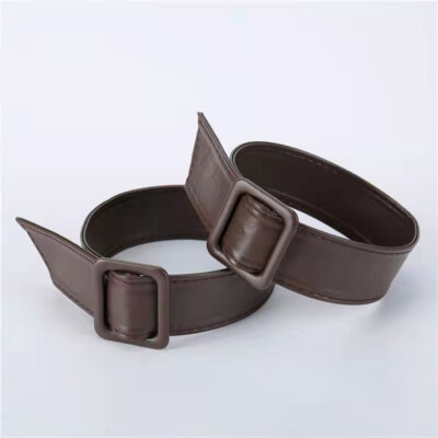 1 Pair Faux Leather Cuff Bands Strap Cinch Buckles Replacement for Coat ...