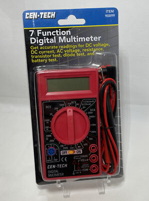 Cen-Tech 90899 7-function Digital Multimeter Electrical Tester AC/DC ...