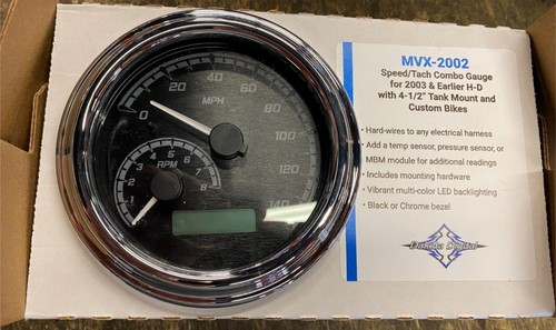 DAKOTA DIGITAL MXV Series Analog Gauge Speedometer Tach Harley Softail ...
