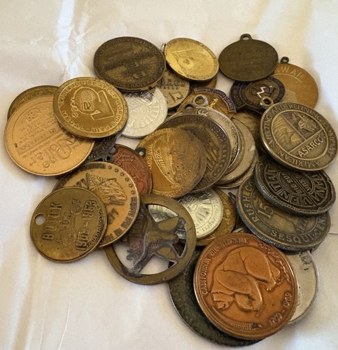 Large Lot 38 Vintage Tokens Metal | eBay