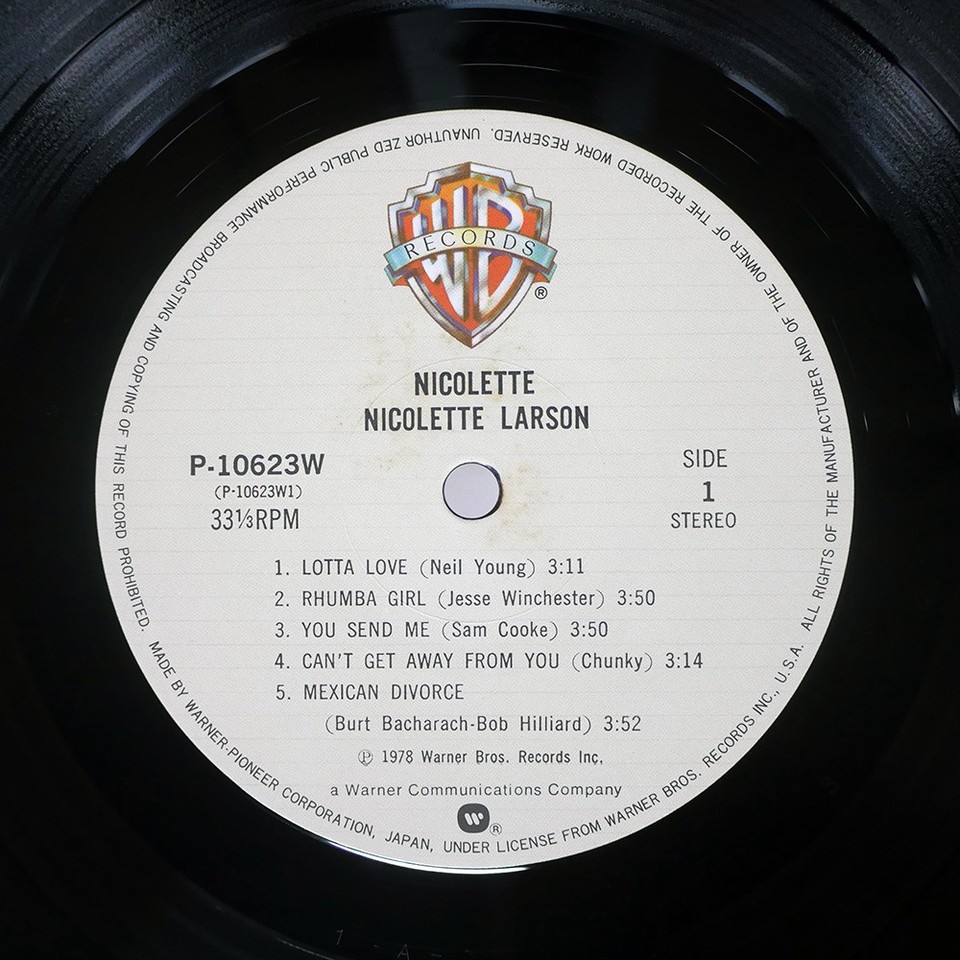 NICOLETTE LARSON BELOVED NICOLET WARNER P10623W Japan VINYL LP | eBay