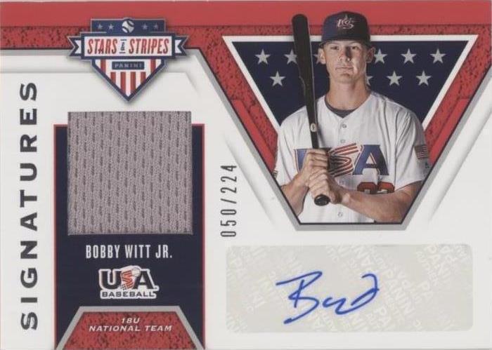 2019 Panini USA Baseball Stars & Stripes - Signatures Bobby Witt Jr. #S ...