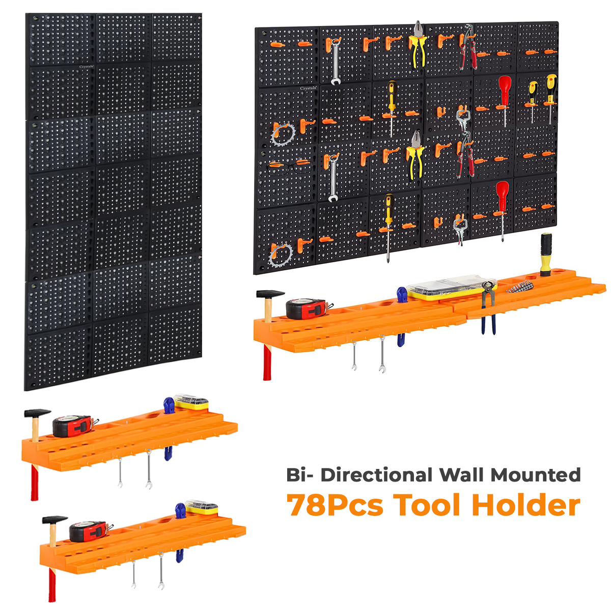 Gripping Tool Rack Wall Mounted WORKPRO Garage Tool Organizer Wall