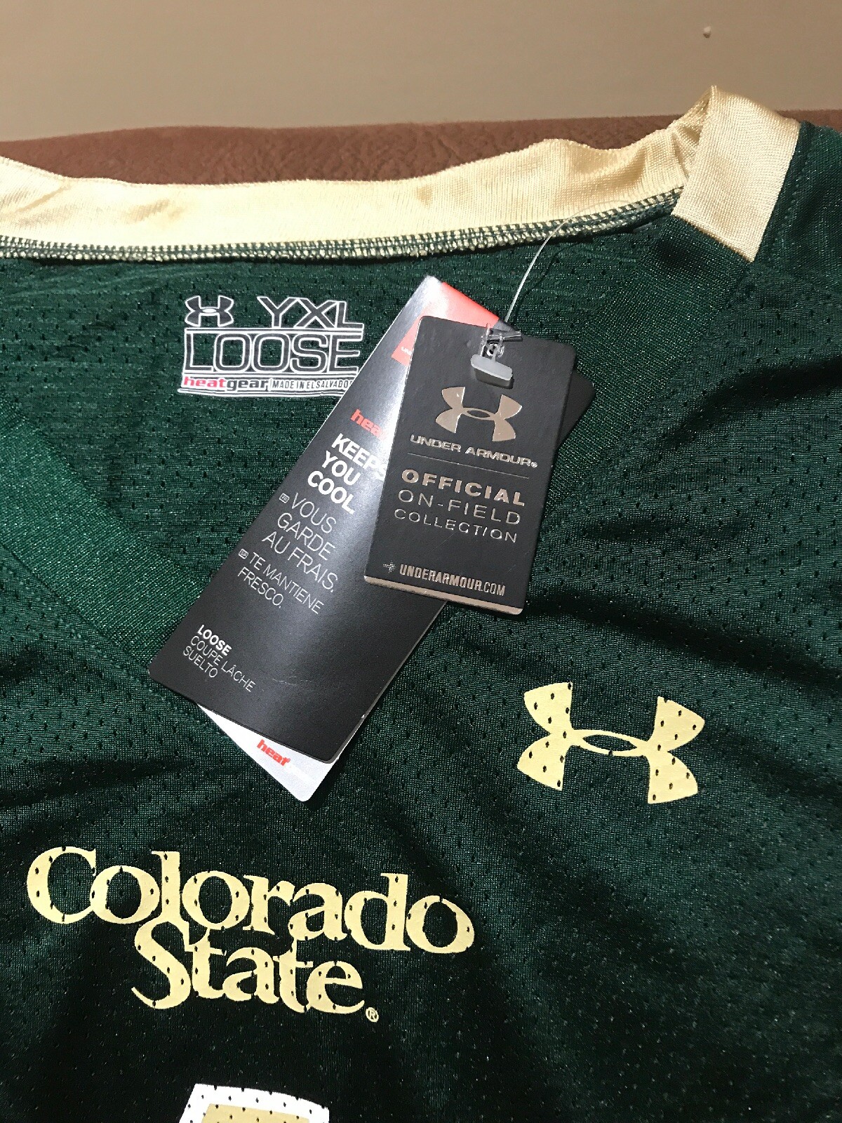 Under Armour Colorado State Rams Ncaa Football Jersey NWT Size XL Youth ...