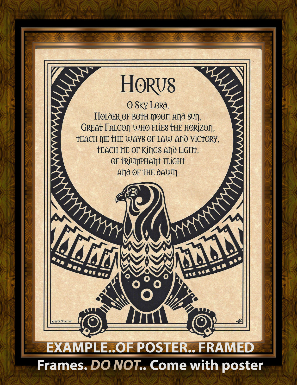 HORUS Prayer Egyptian Falcon Sky Lord Pagan Wicca BOS Page 8 ½ x 11 | eBay