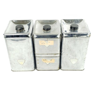 4 Pieces Set Garner Ware Canister Mid Century Modern Flour Sugar Tea ...