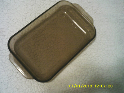 VINTAGE PYREX AMBER #232R LASAGNA COOKING Dish 2 Qt. 11X7X1.5" R-22 ...