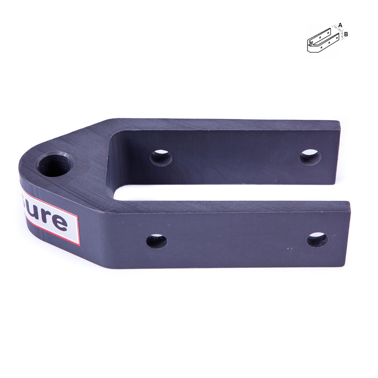 SeaSure 2 Hole Top Rudder Gudgeon - 8mm - Optional Carbon Bush Insert ...