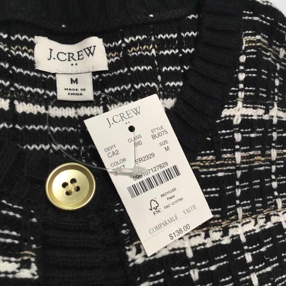 J.Crew Factory Women’s NWT Tweed Lady Cardigan Sweater Size: S, M, XL ...