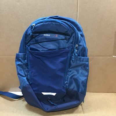 Swiss Tech Backpack 16 X 17 Inches Large Capacity Blue | eBay
