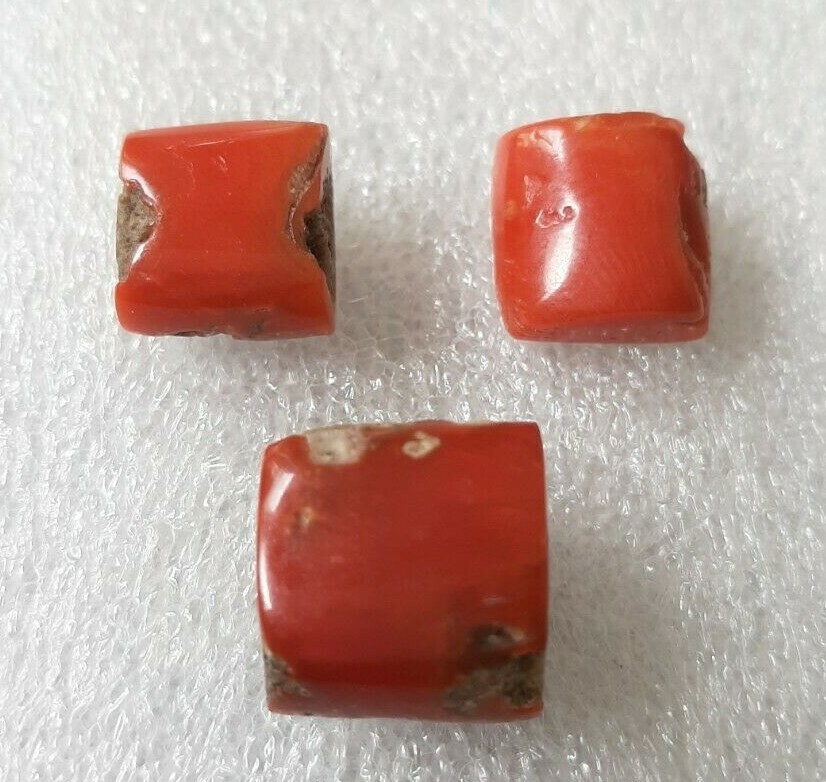 100%Natural Italian Mediterranean Red Coral Square Shape Handmade Loose ...
