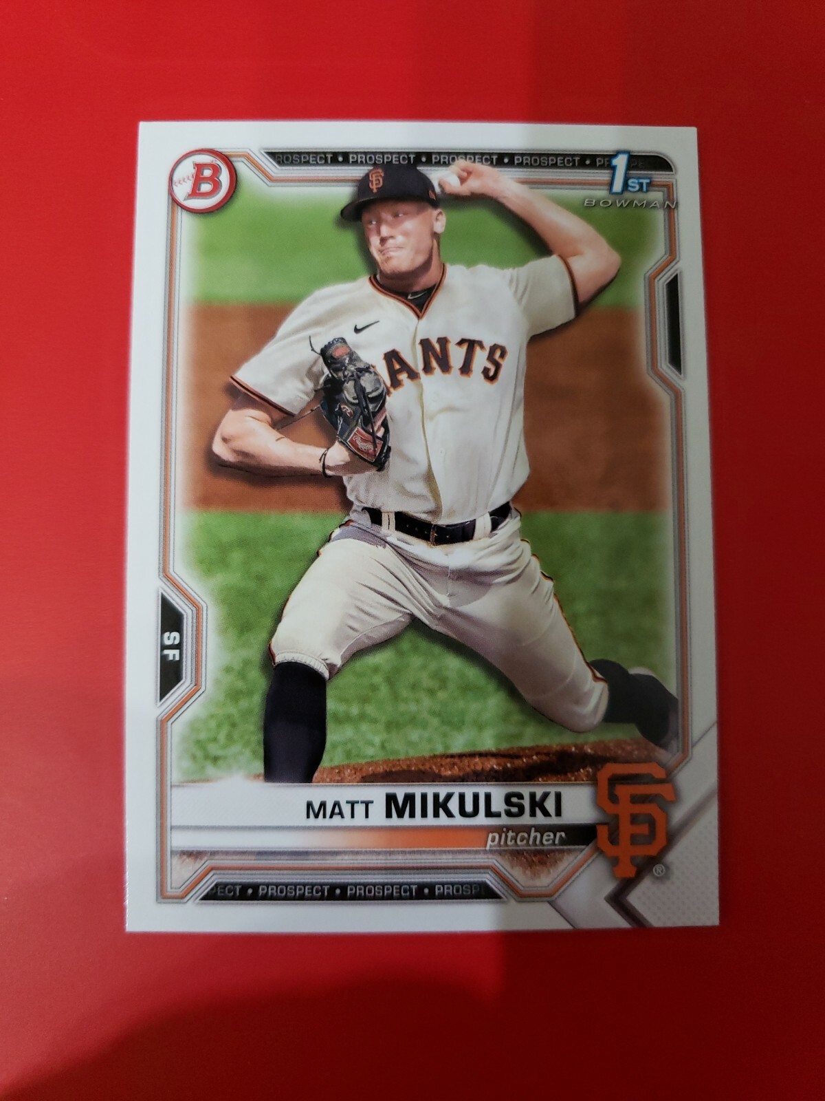 Matt Mikulski 2021 Bowman Draft BD-179 , paper base , San Francisco Giants | eBay