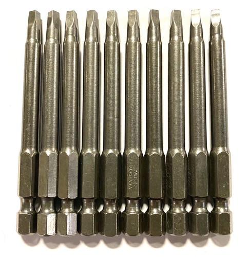 EazyPower #2 Robertson Bit 3" Screwdriver Bits Square Recess 1/4" Hex ...