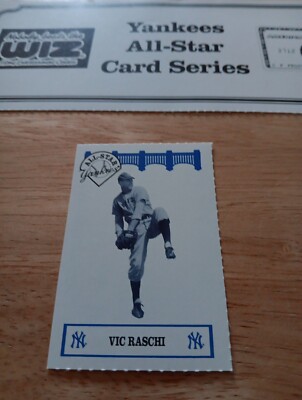 MLB 1992 WIZ Promo NY Yankees All Star Classics Vic Raschi Baseball ...