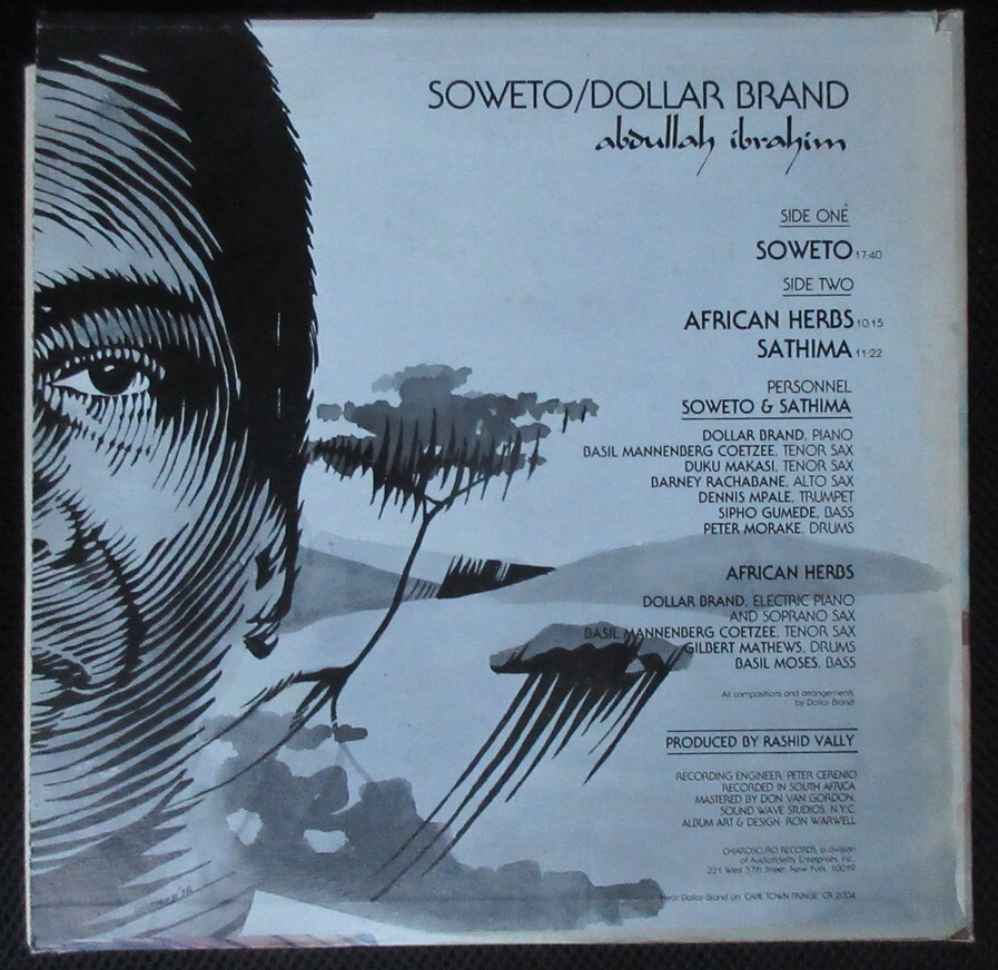 Soweto Dollar Brand Abdullah Ibrahim LP CR 2012 Charusco Records 1978 ...